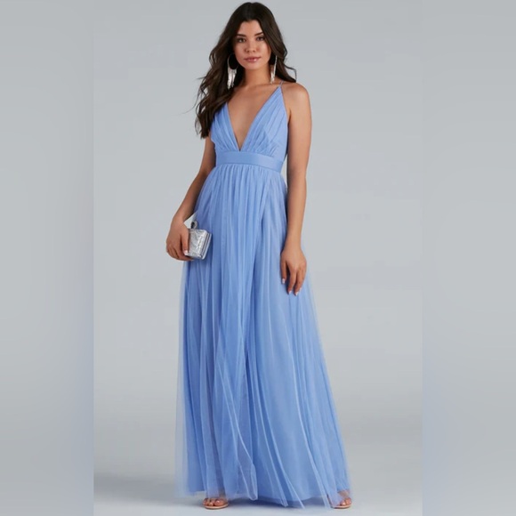 Windsor | Dresses | Windsor Light Blue Maxi Dress | Poshmark